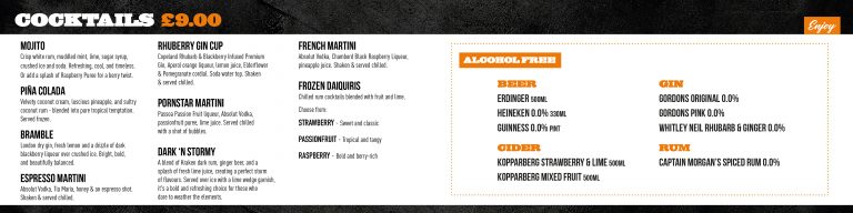 The Primrose | Menus - The Primrose